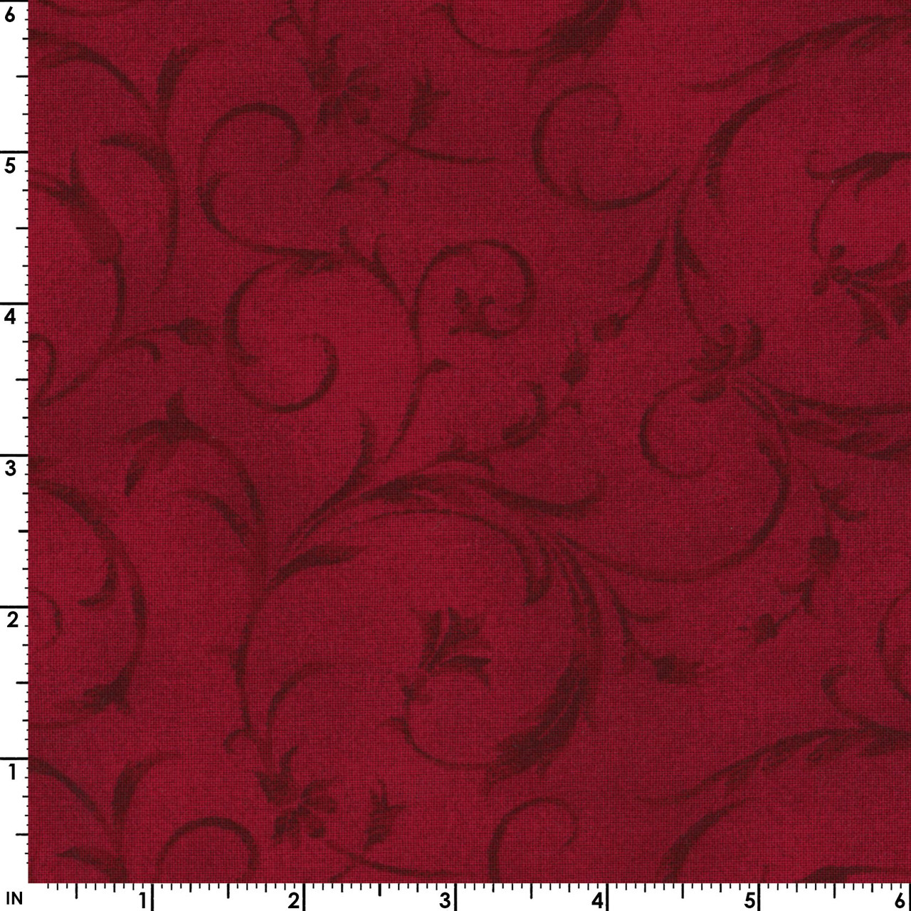 Elegant Scroll 108 Backing MASQB100-R Crimson Red Maywood Studio