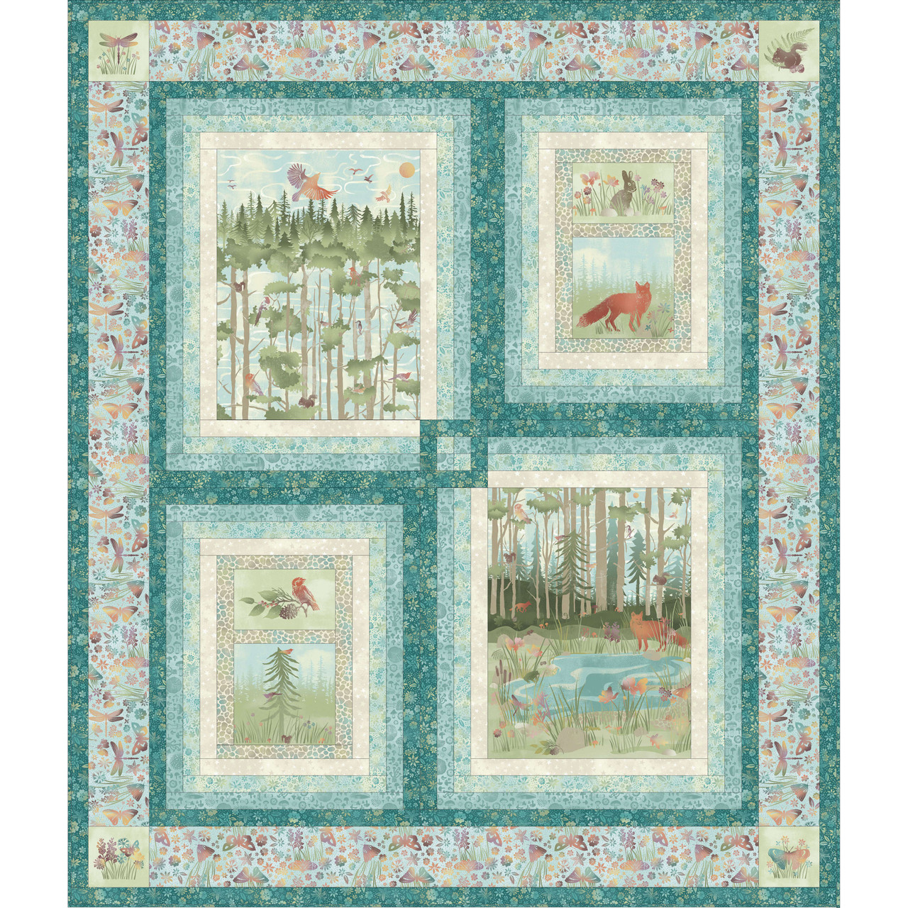 Forest Chatter Box Twist Quilt