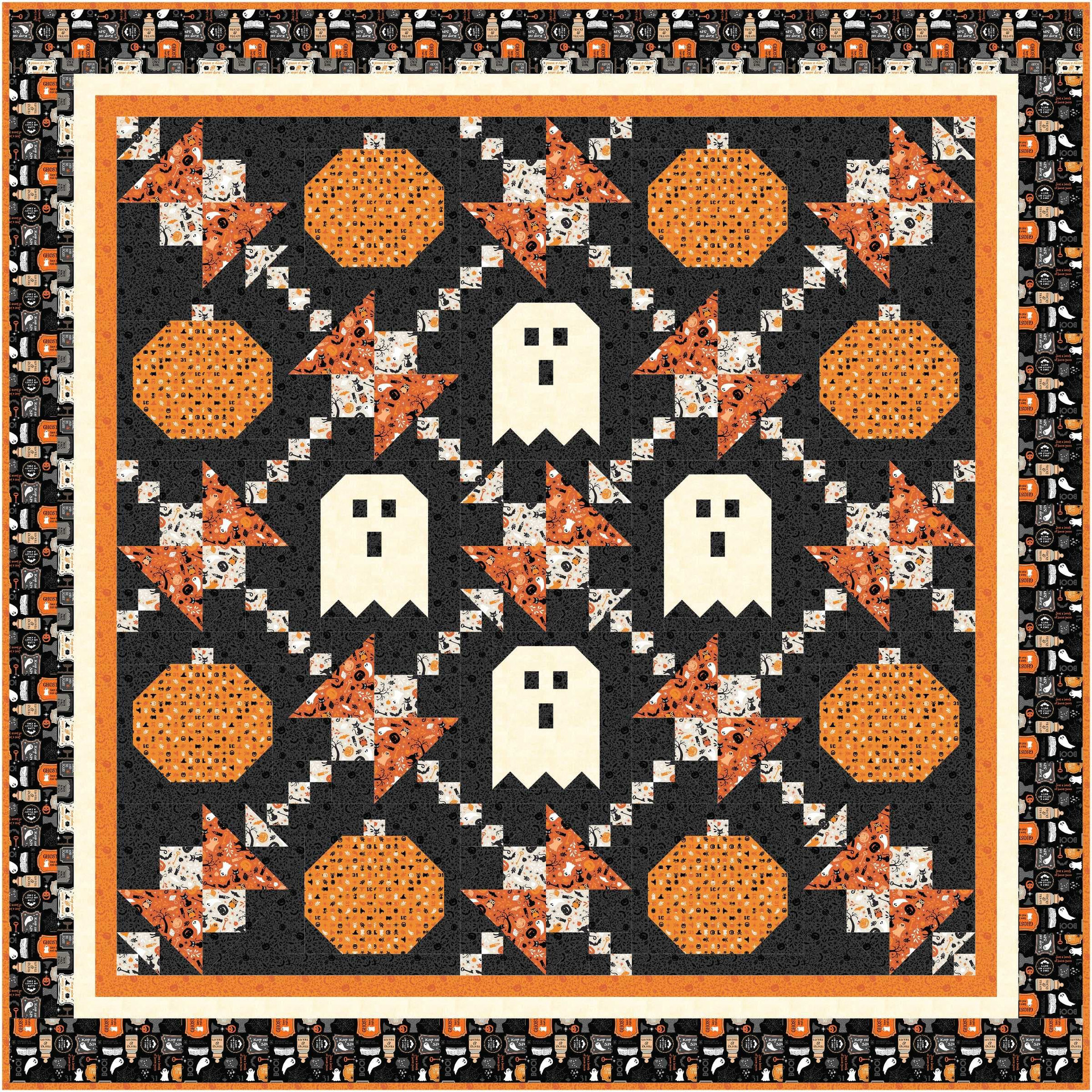 Pumpkins & Potions Ghost Kisses Quilt