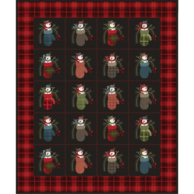 Holly Jolly Flannel Cozy Mittens Quilt Free Pattern