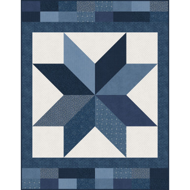 Patchwork Blue Stars N Stripes Quilt