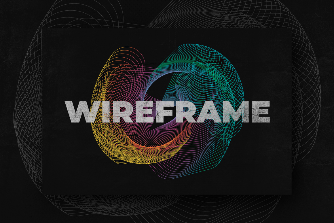 50 Wireframe Vector & PNG Shapes