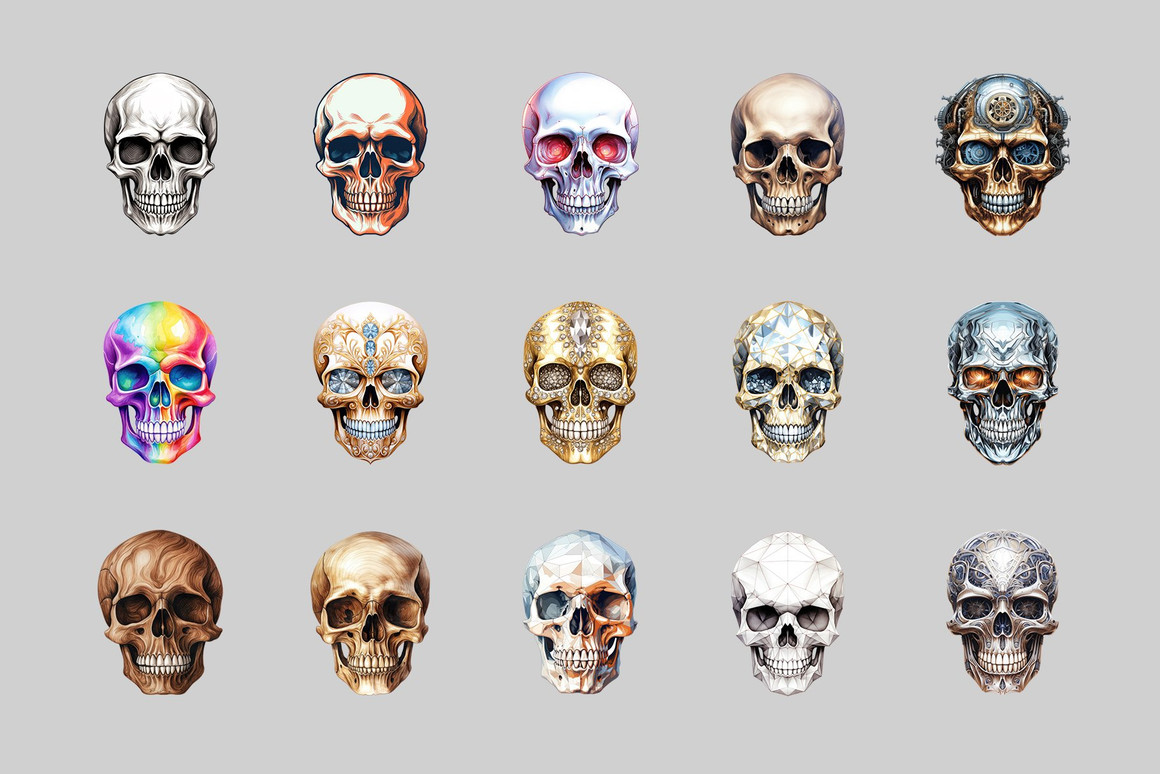 70 PNG Skulls - High Resolution