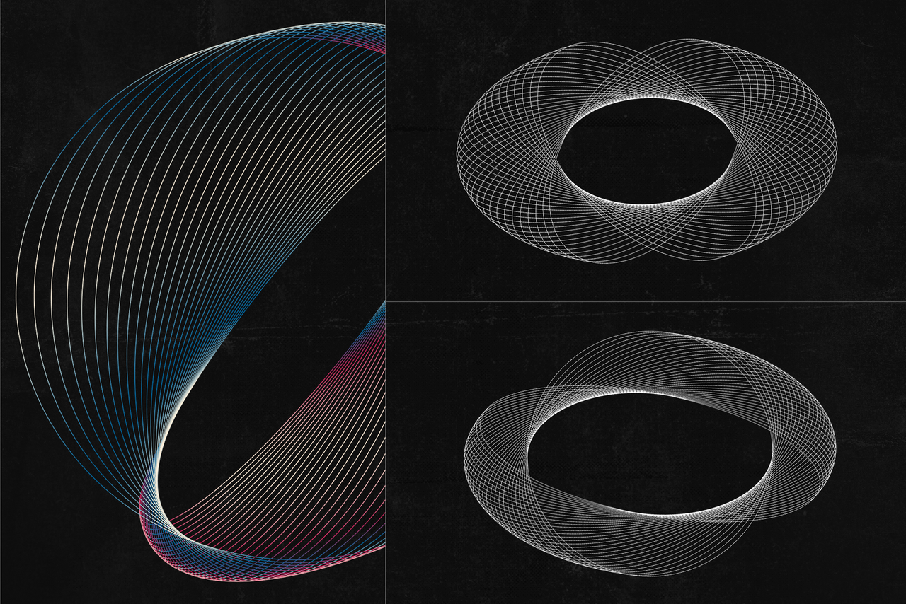 50 Wireframe Vector & PNG Shapes