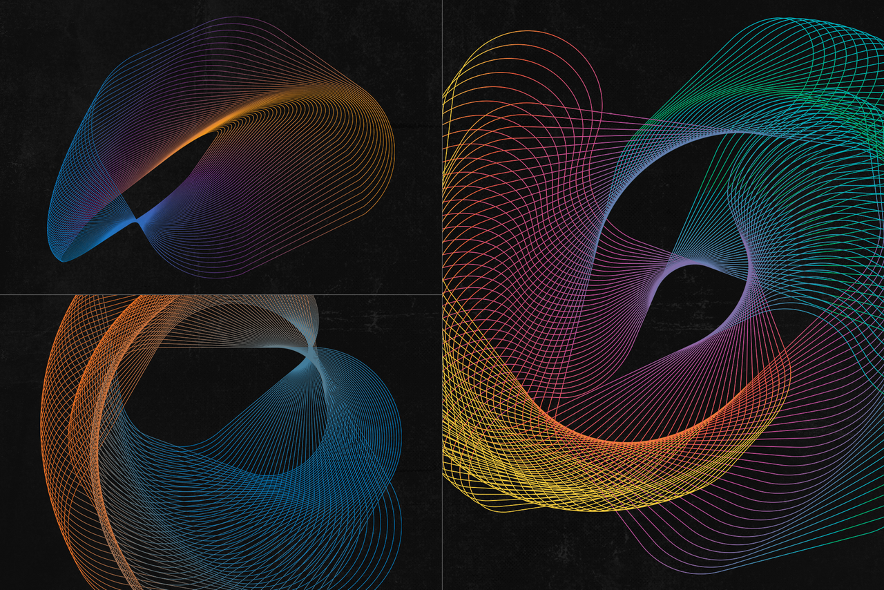 50 Wireframe Vector & PNG Shapes