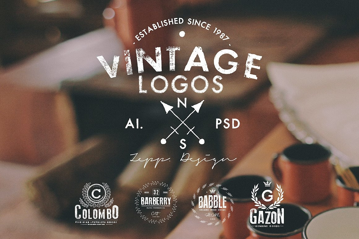Retro Logos Set 4