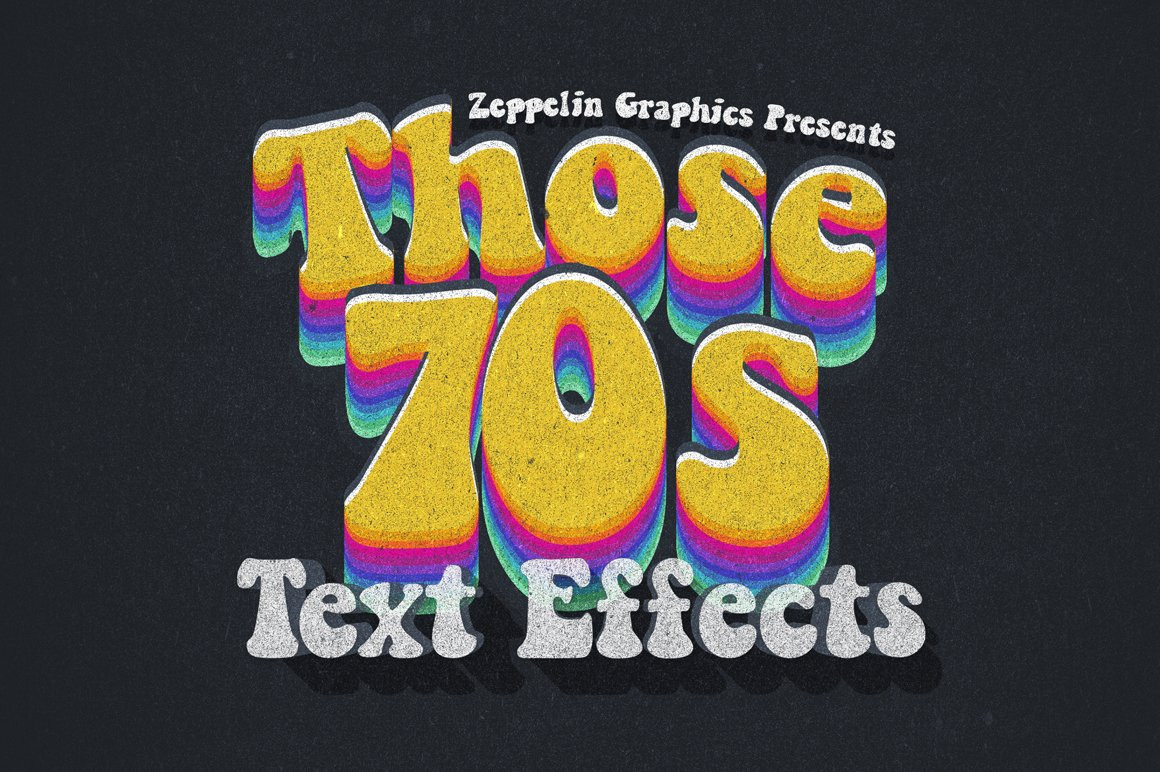 70s Retro Text Effects