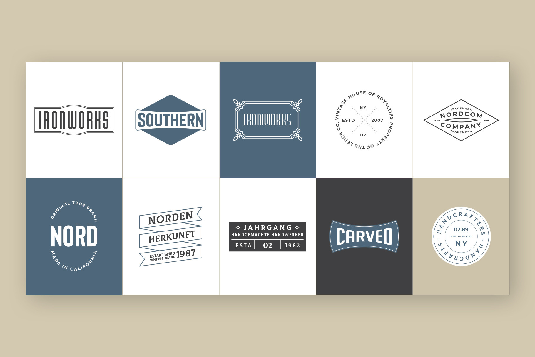 50 Retro Modern Logos Vol.2