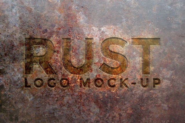 Rust Metal Logo Mock-Up