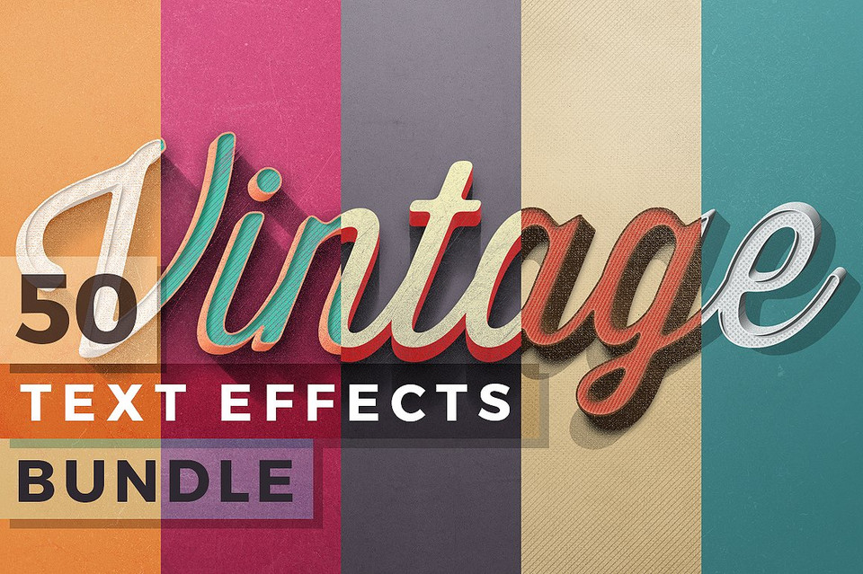 70s Retro Text Effects