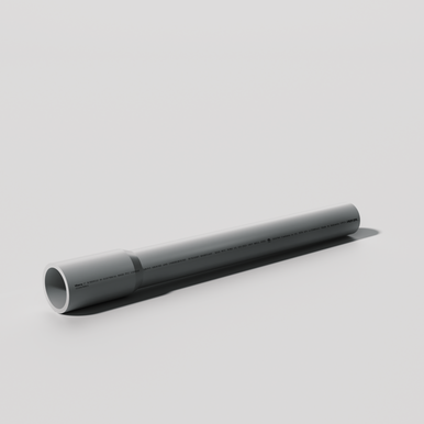 2 in. x 10 ft. PVC Schedule 80 Gray Conduit Pipe - Bell End - Viterra ...