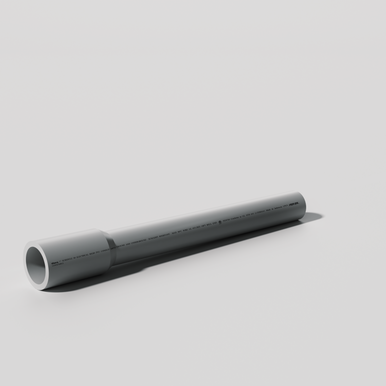 1 in. x 10 ft. PVC Schedule 80 Gray Conduit Pipe - Bell End - Viterra ...