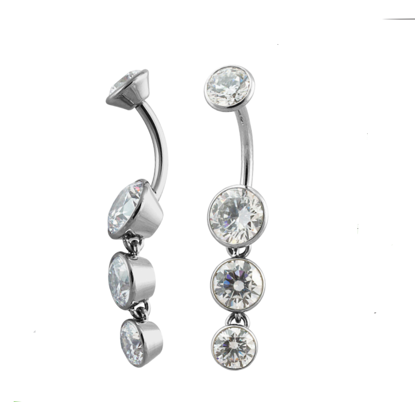 Bezel Multi-Gem Navel Curve - Piercing HQ
