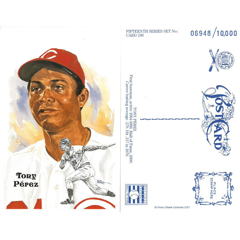 Perez-Steele Tony Perez Limited Edition Postcard