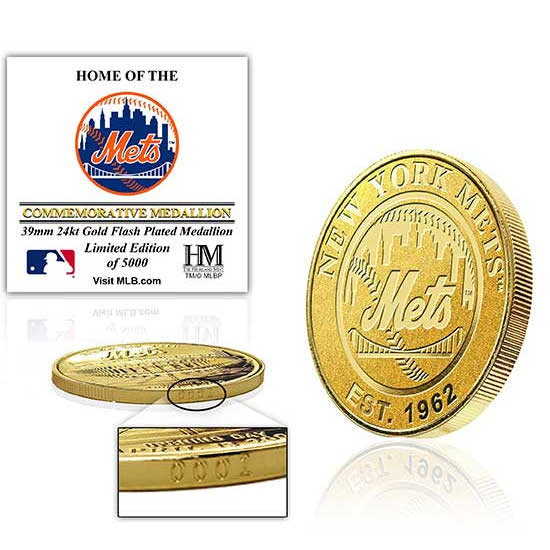 Citi Field 24kt Gold Flash Plated Limited Edition Mint Coin