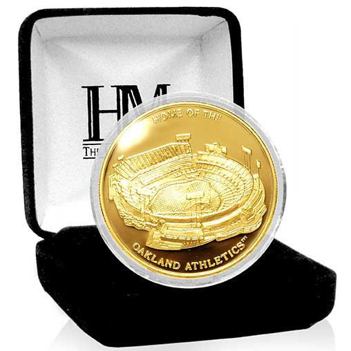 Oakland Coliseum 24kt Gold Flash Plated Limited Edition Mint Coin