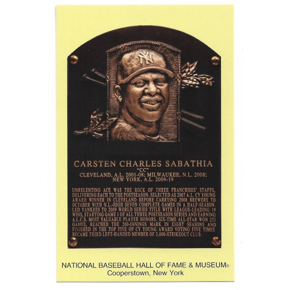 CC Sabathia Hall of Fame Plaque: Why the Hat Choice and Inscription ...