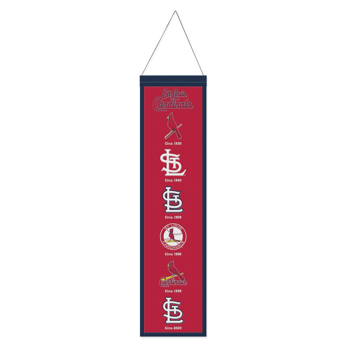 St. Louis Cardinals 8” x 32” Hanging Team Logo Evolution Banner