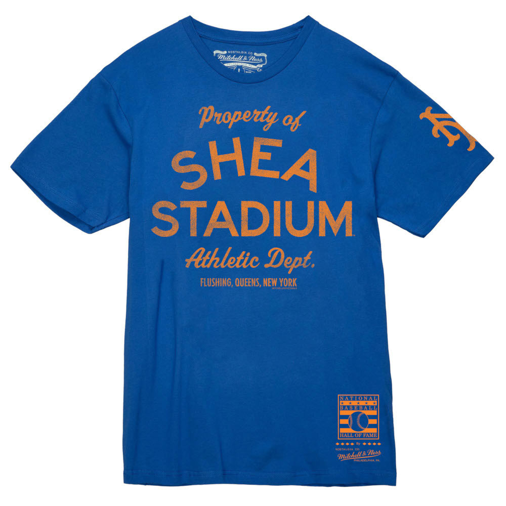 Men’s Mitchell & Ness Property of Shea Stadium Royal T-Shirt