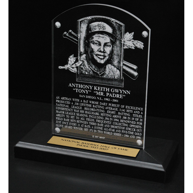 Tony Gwynn Acrylic Replica Hall of Fame Plaque
