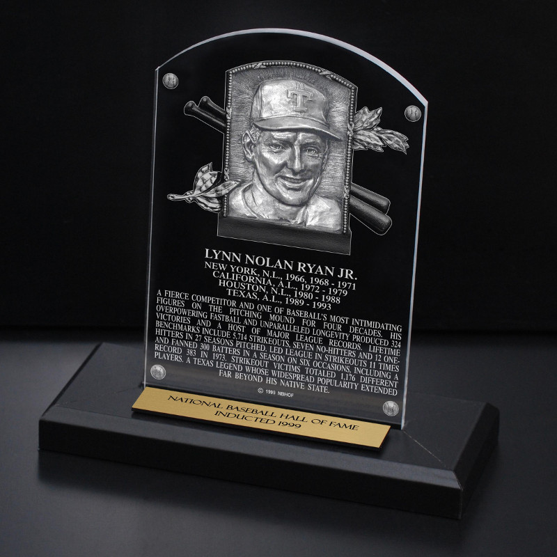 Nolan Ryan Acrylic Replica Hall of Fame Plaque