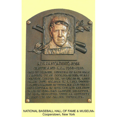 Addie Joss Baseball Hall of Fame Plaque Postcard