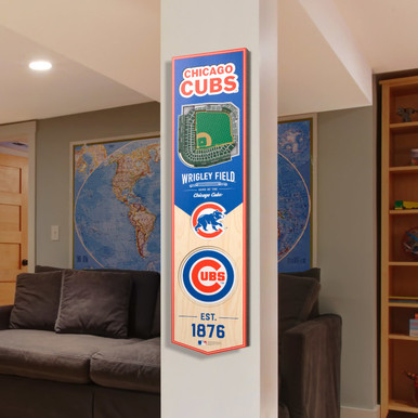 Chicago Cubs 8 x 32 3D StadiumView Banner