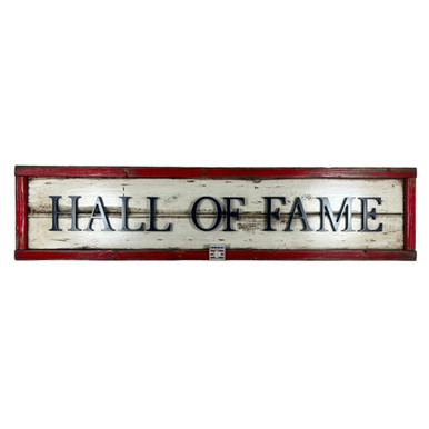 Hall of Fame Distressed Wood White 25 Inch Classic Name Framed Sign