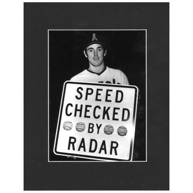 Matted 8x10 Photo – Nolan Ryan Speed Checked By Radar