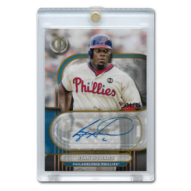 Ryan Howard Autographed Card 2024 Topps Tribute Teal # TA-RH Ltd Ed of 75