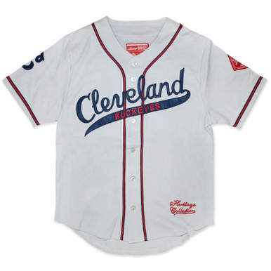 Men’s Cleveland Buckeyes Replica Light Grey Heritage Jersey