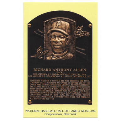 Dick Allen Baseball Hall of Fame Plaque Postcard