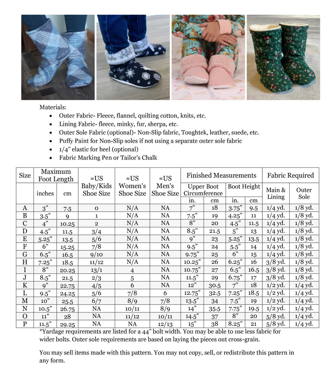 Snowbound Slipper Boots Pattern | PDF Sewing Pattern