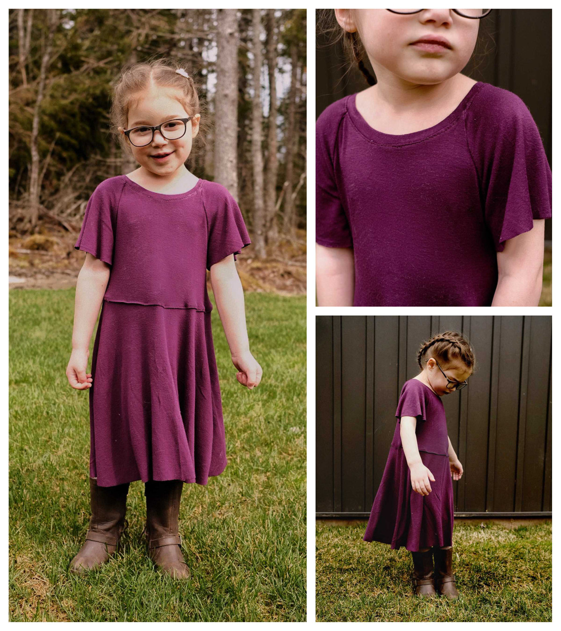 Girl's Raglan Dress Pattern - Peek-a-Boo Pattern Shop