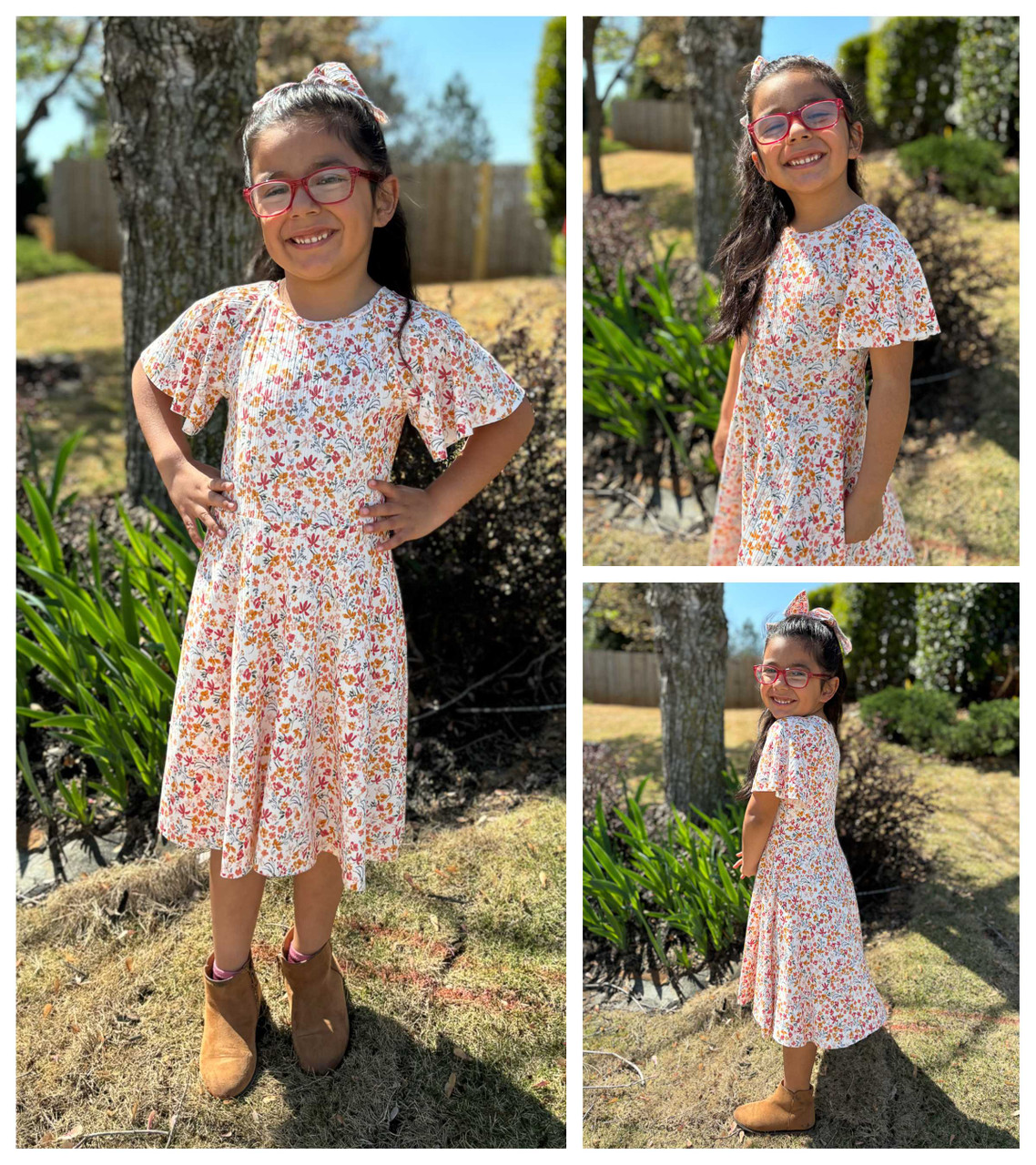 Girl's Raglan Dress Pattern - Peek-a-Boo Pattern Shop