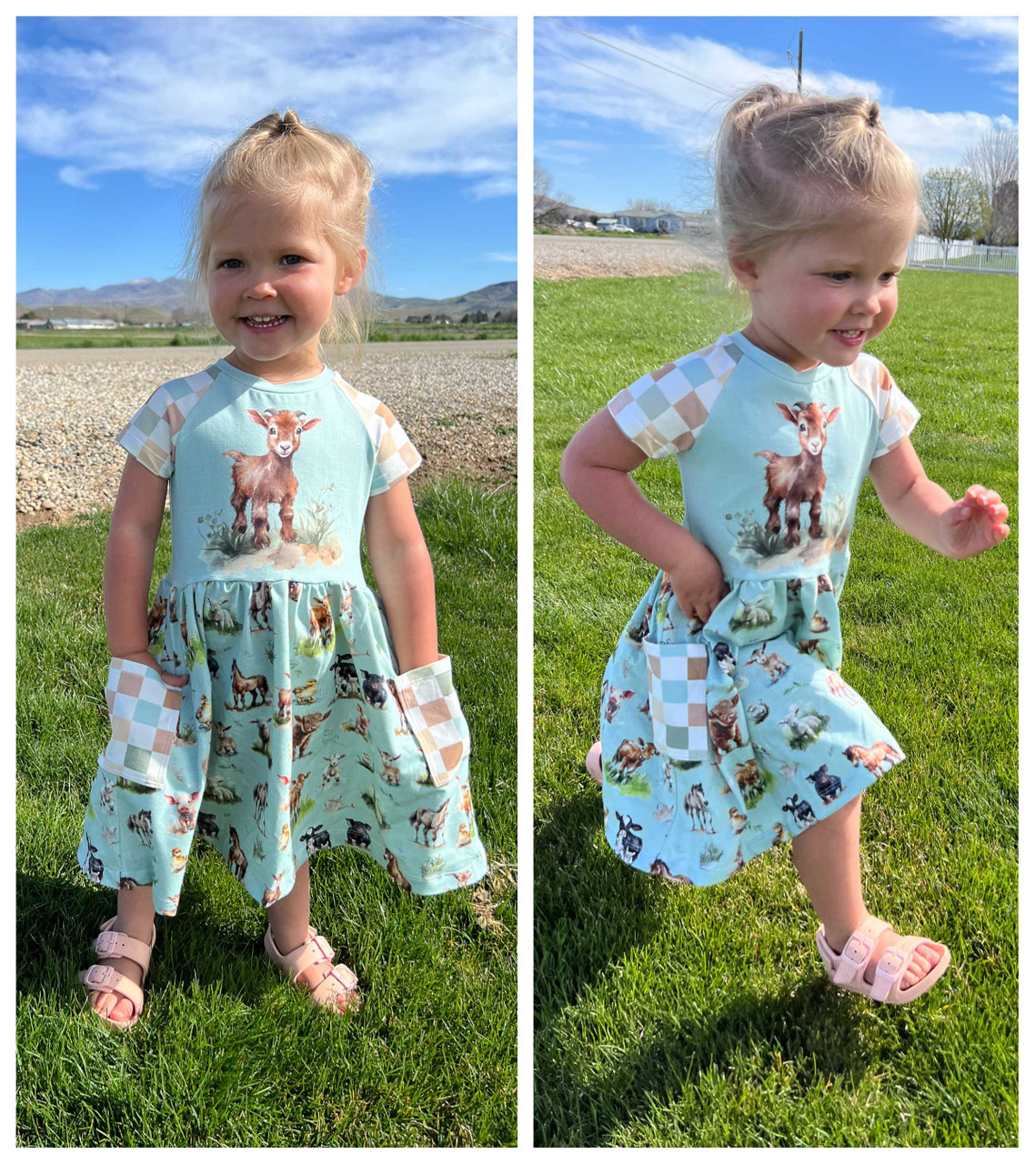 Girl's Raglan Dress Pattern - Peek-a-Boo Pattern Shop