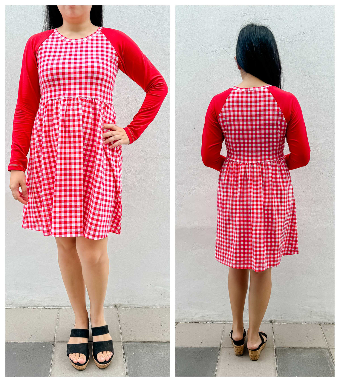 Women's Raglan Dress Pattern - Peek-a-Boo Pattern Shop