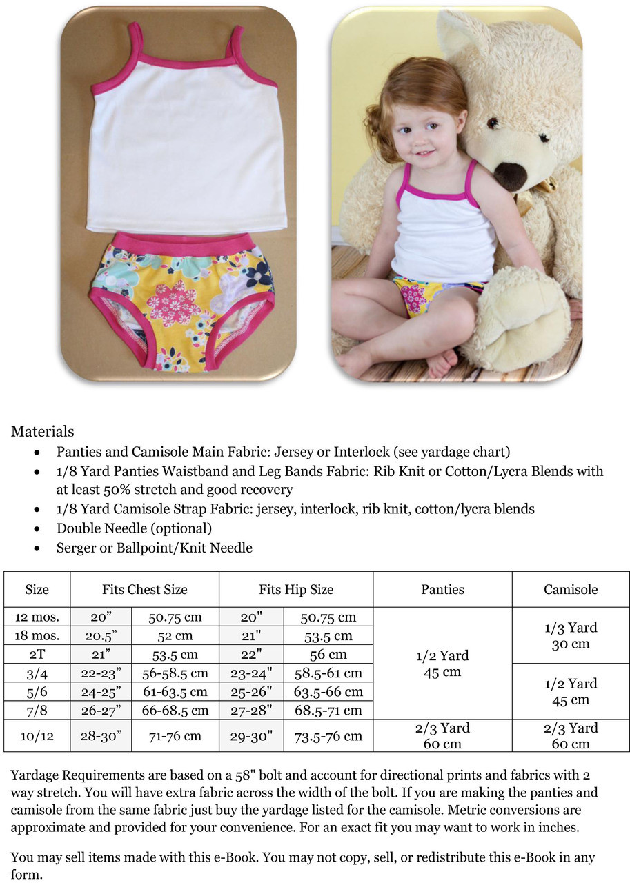 Classic Panties Pattern And Camisole Pattern