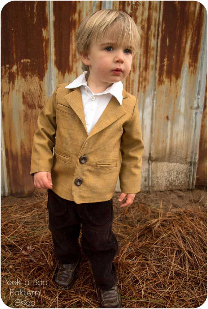 Little Gentleman Boys Suit Jacket Pattern