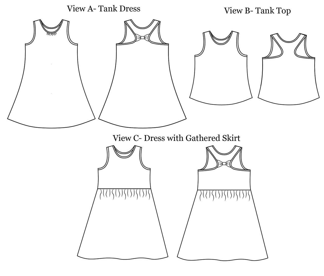 Rio Racerback Sewing Pattern | Top and Dress PDF Pattern