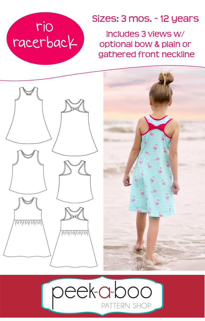 Rio Racerback Sewing Pattern | Top and Dress PDF Pattern