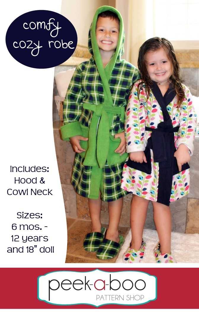 Comfy Cozy Kids Robe Pattern | PDF Sewing Pattern