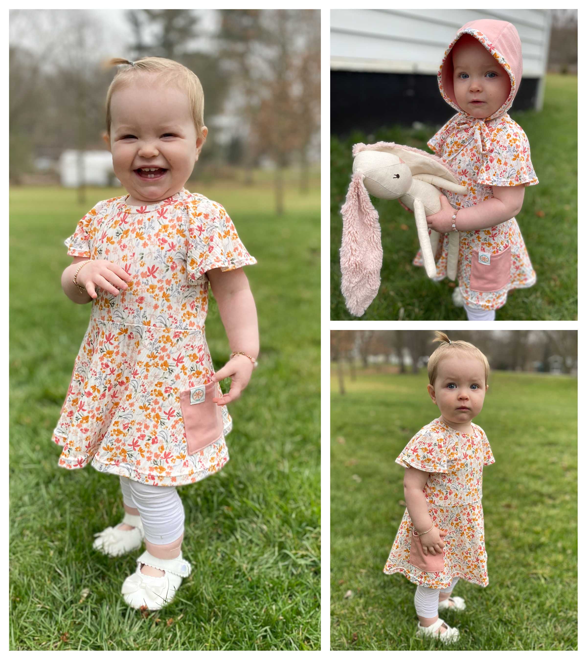 Girl's Raglan Dress Pattern - Peek-a-Boo Pattern Shop