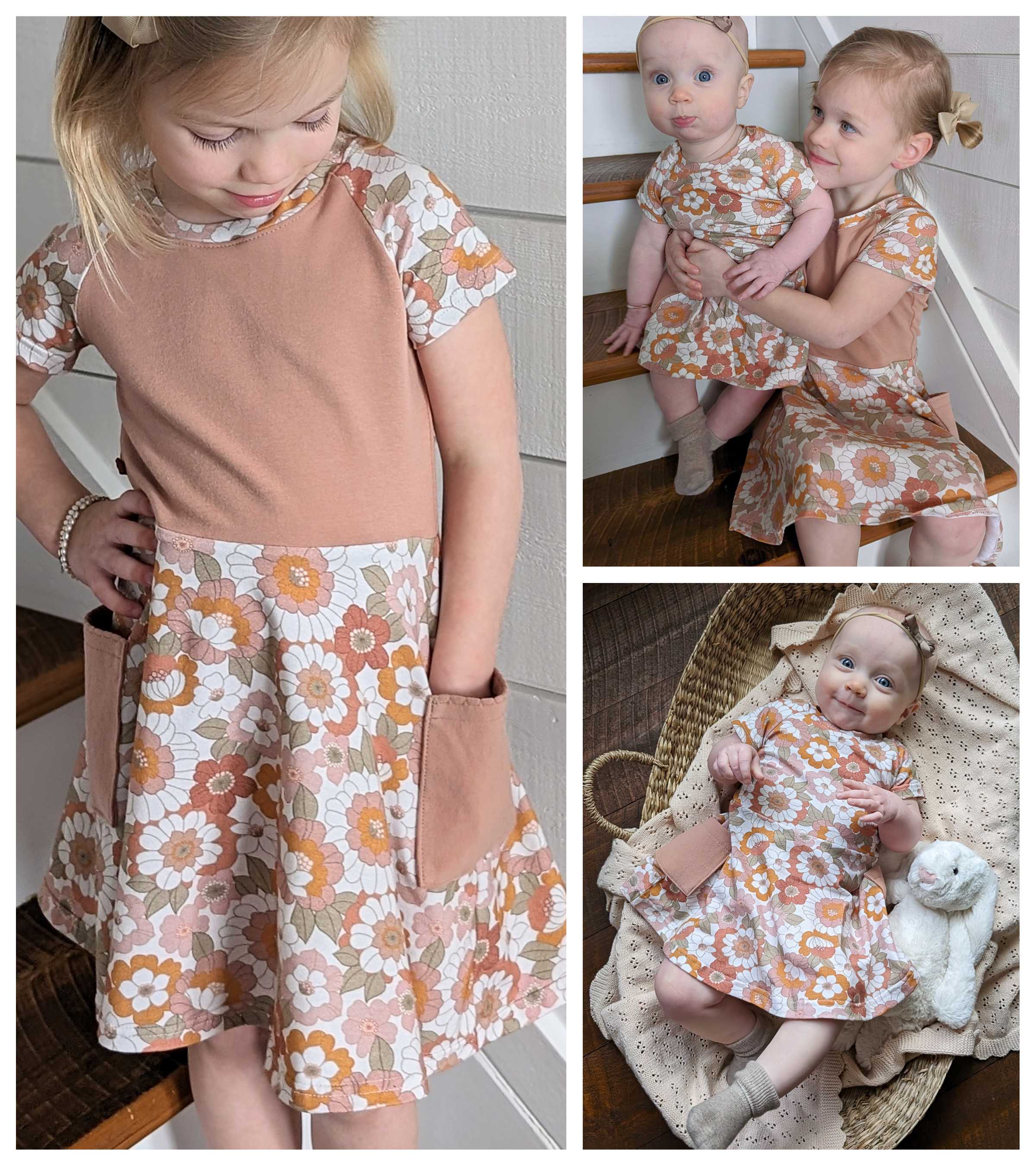 Girl's Raglan Dress Pattern - Peek-a-Boo Pattern Shop