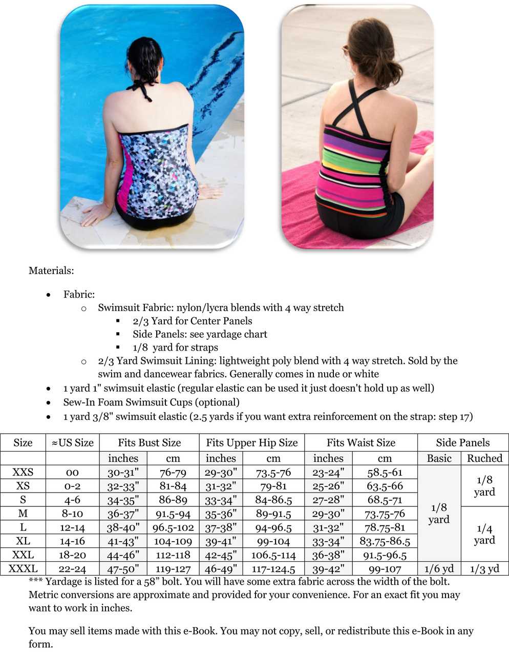 Bahama Mama Colorblock Tankini Top Pattern