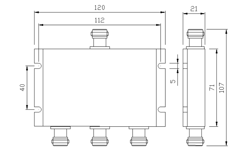 3 Way N Female RF Coax Power Divider, Splitter, Combiner - TXM ...