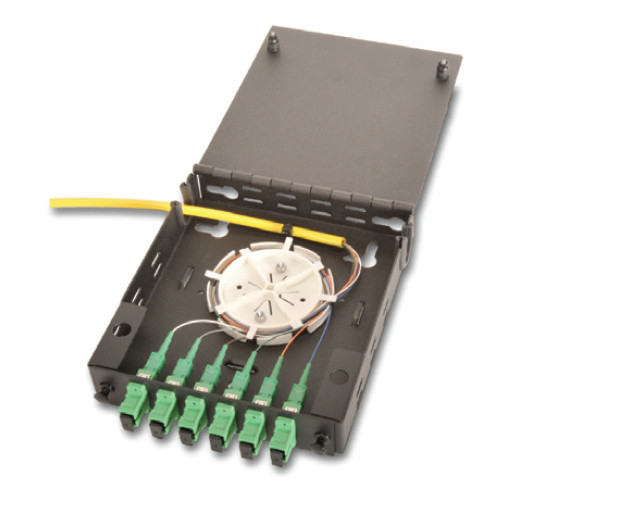 FPW016SMSCA1SP3M Wall Mount Fiber Distribution Panel Loaded with 6 SM ...