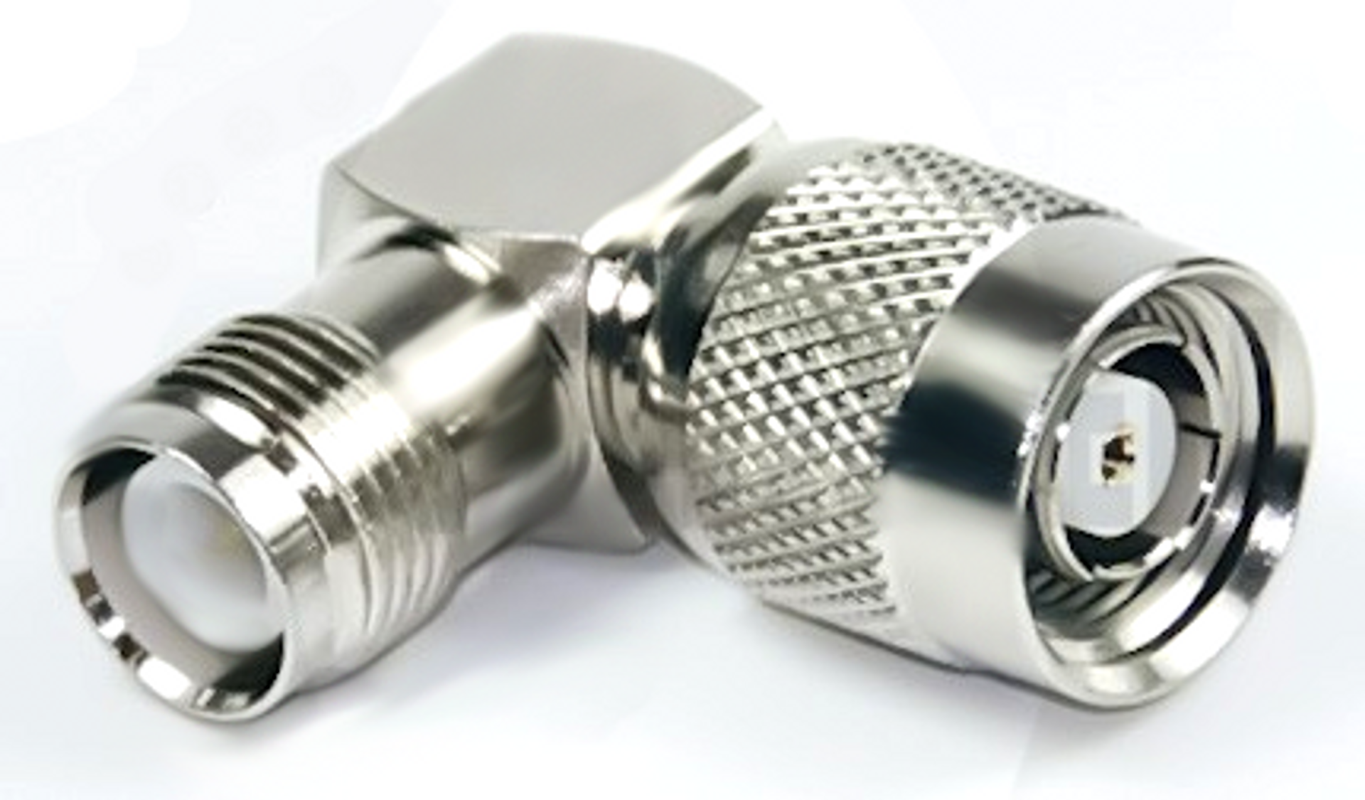 TNC MALE REVERSE POLARITY TO TNC FEMALE REVERSE POLARITY RIGHT ANGLE COAX ADAPTER - TXM ...