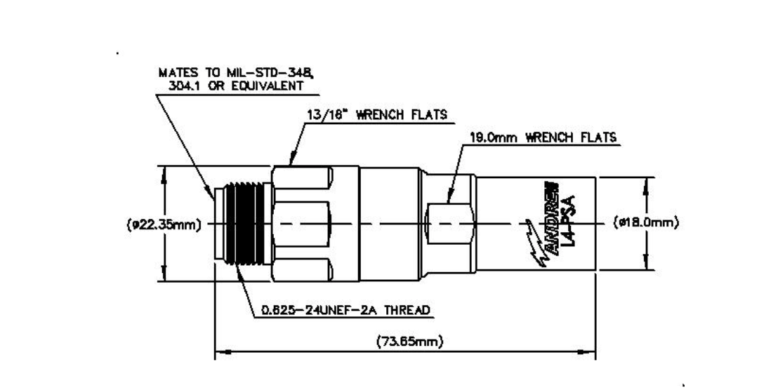 L4TNF-PSA Commscope Type N Female Positive Stop™ for 1/2 in AL4RPV-50 ...