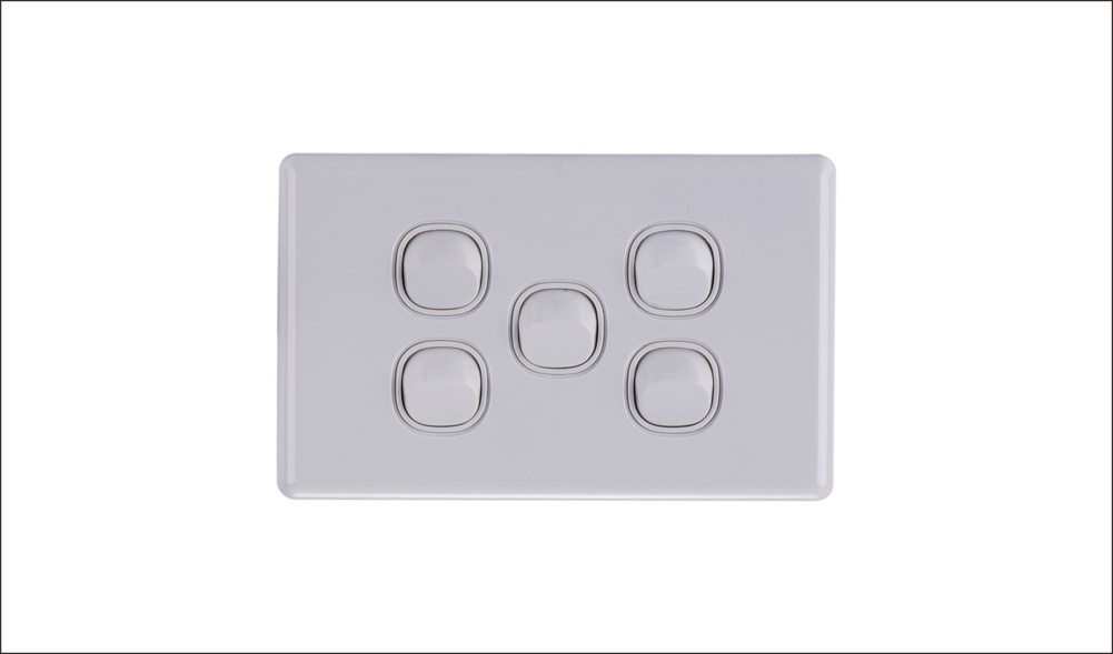 Five Gang Two Way Switch 16Amp Horizonal - Joysat